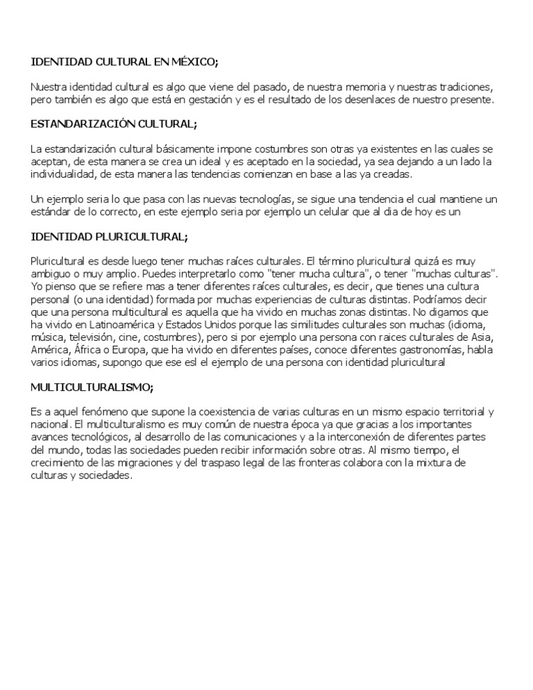 Identidad y Pluriculturalismo en México | PDF | Ciencias sociales