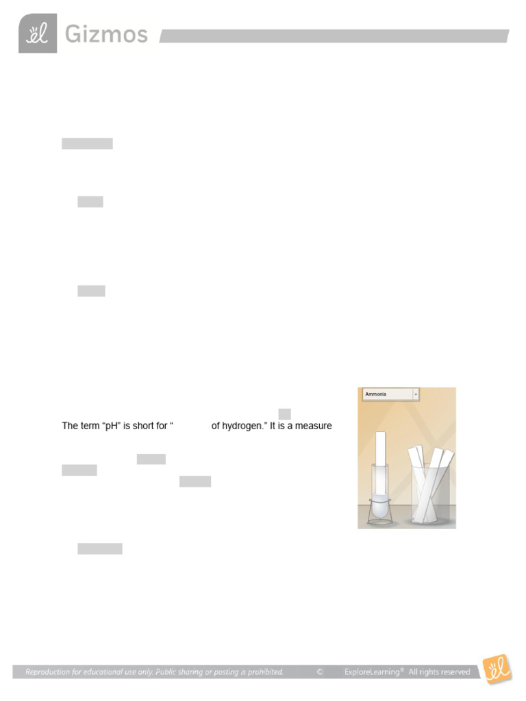 12c. Gizmo PH Analysis Lab | PDF | Ph | Acid