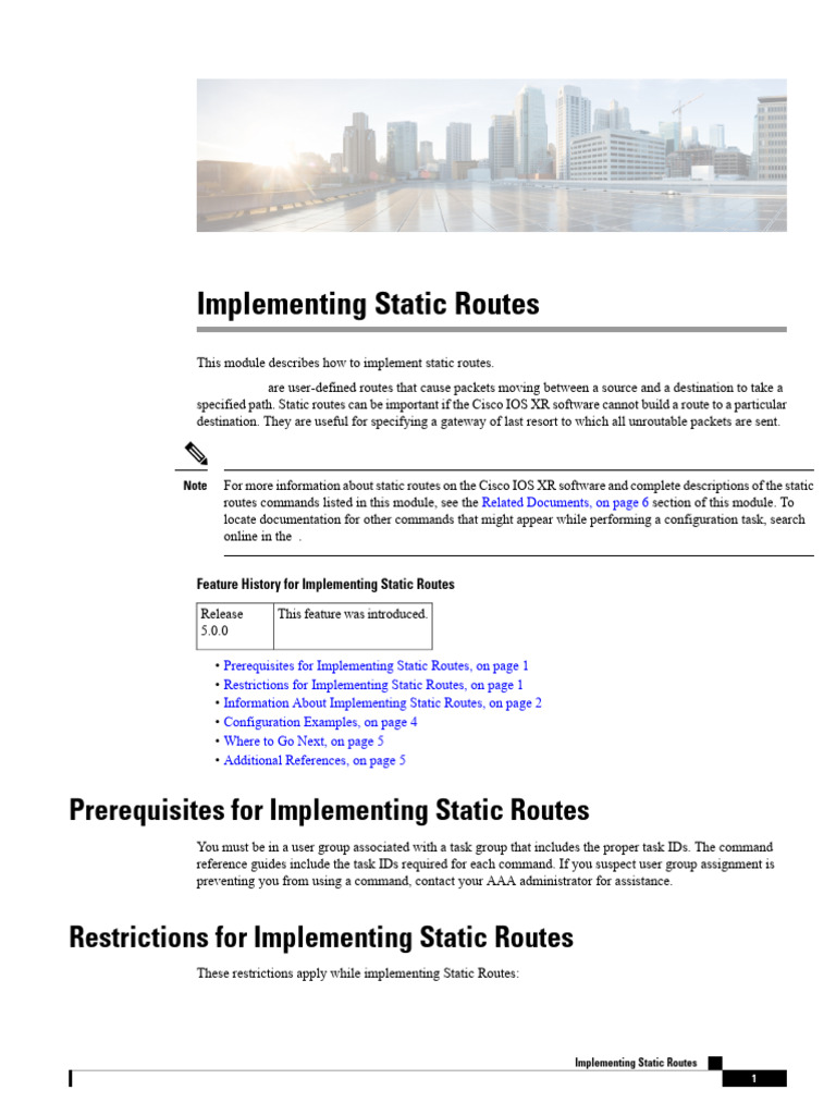 m Implementing Static Routing | PDF | Routing | Computer Network