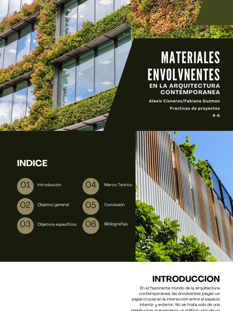 Envolventes en Arquitectura Contemporánea | PDF | Lentes | Materiales