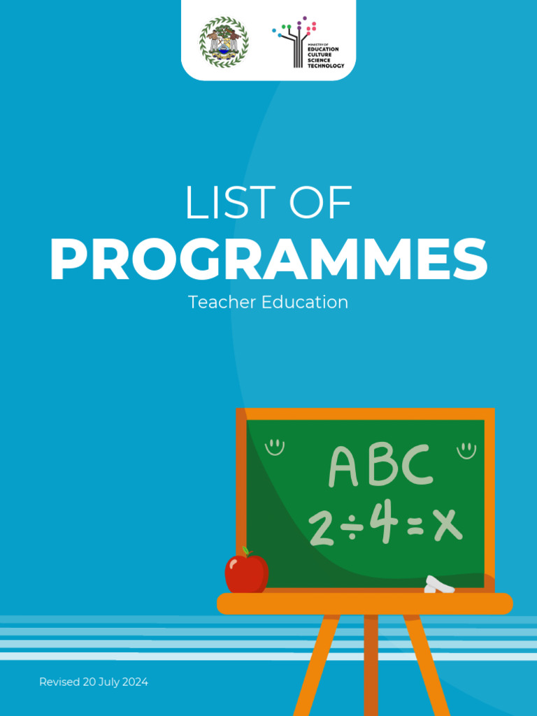 Accredited Teacher Education Programs in Belize | PDF | Teacher ...