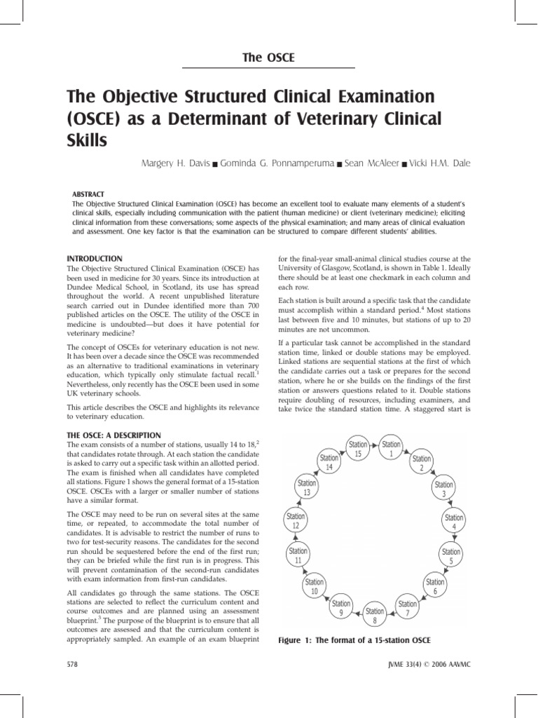 Ponnamperuma Et Al 2011 The Objective Structured Clinical Examination ...