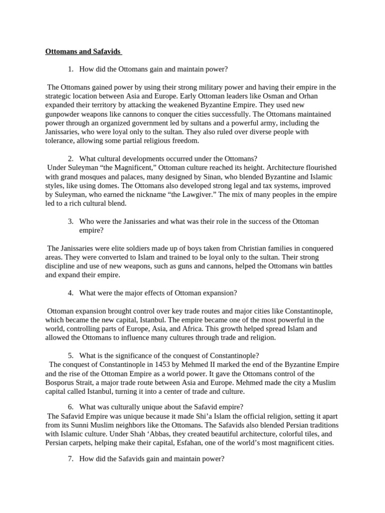 APWH Submission | PDF | Ottoman Empire