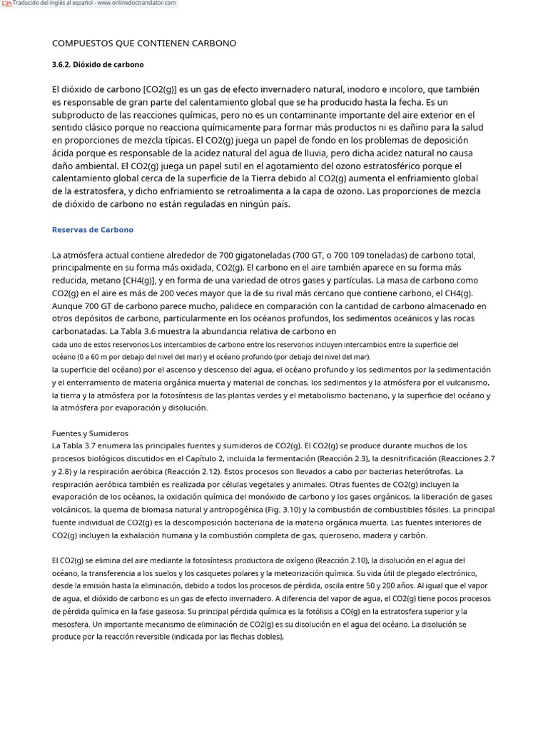 COMPUESTOS QUE CONTIENEN CARBONO Jacobson | PDF | Metano | Dióxido de ...