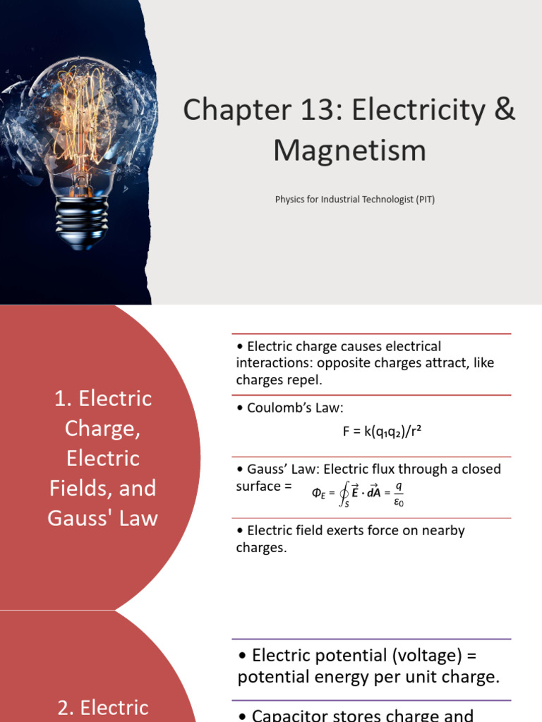 Chapter13 Electricity and Magnetism Presentation | PDF | Electricity | Electromagnetic Induction