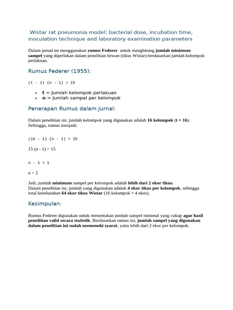 Jurnal Membahas Rumus Federer | PDF