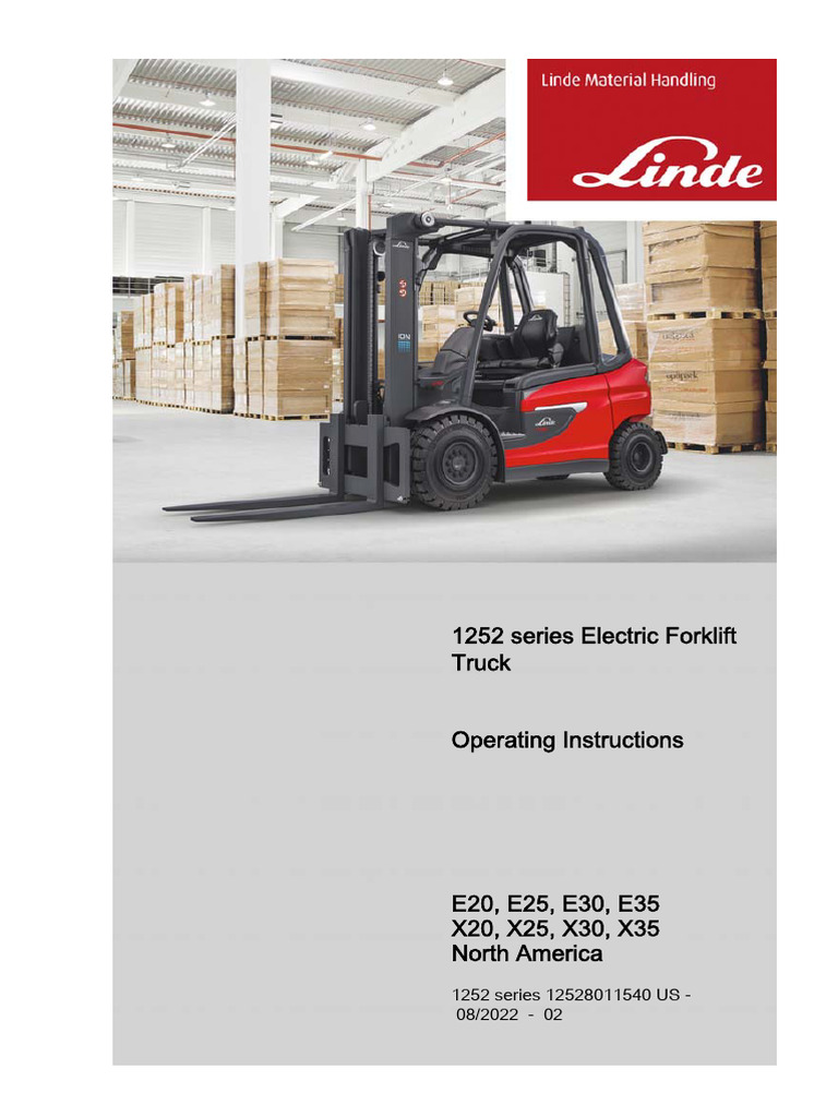 1252 Series Electric Forklift Manual | PDF | Occupational Safety And ...