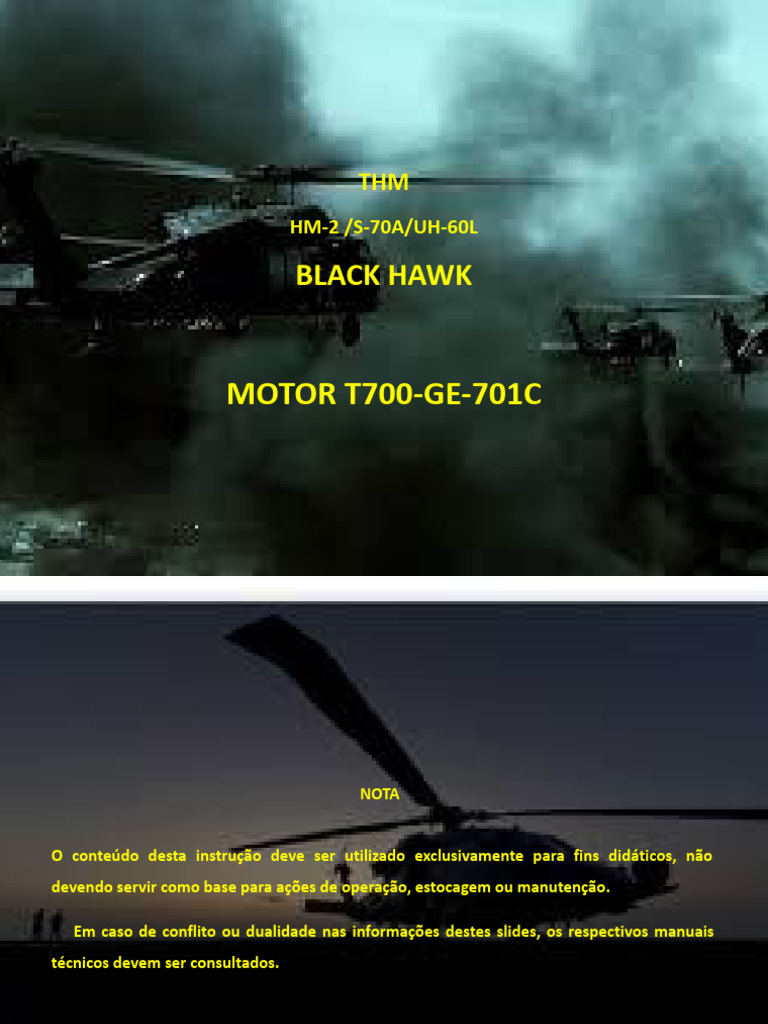 Introdução ao Motor T700-GE-701C | PDF | Motores | Sikorsky Uh-60 Black ...