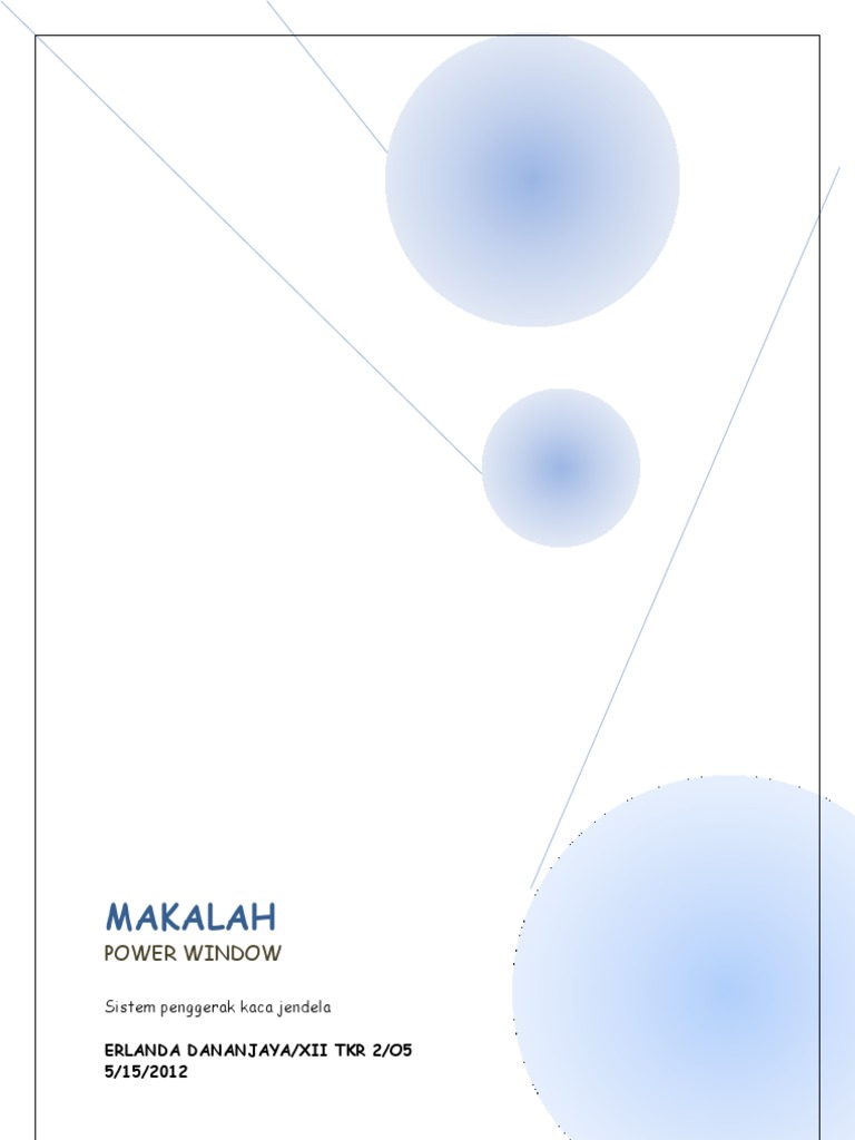 Power Window | PDF | Teknologi & Rekayasa