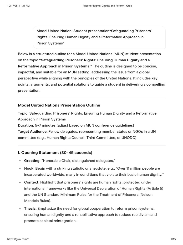 Prisoner Rights - Dignity and Reform - Grok | PDF | Prison ...
