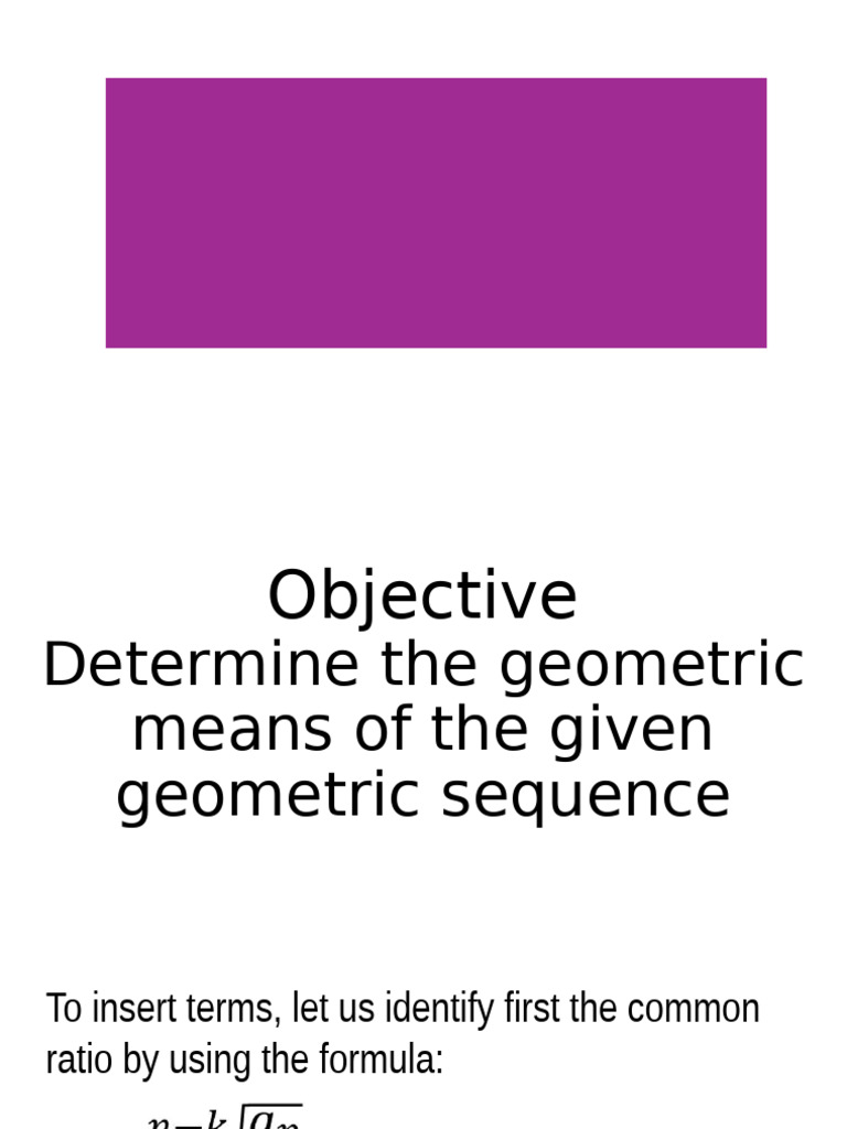 Geometric Means | PDF