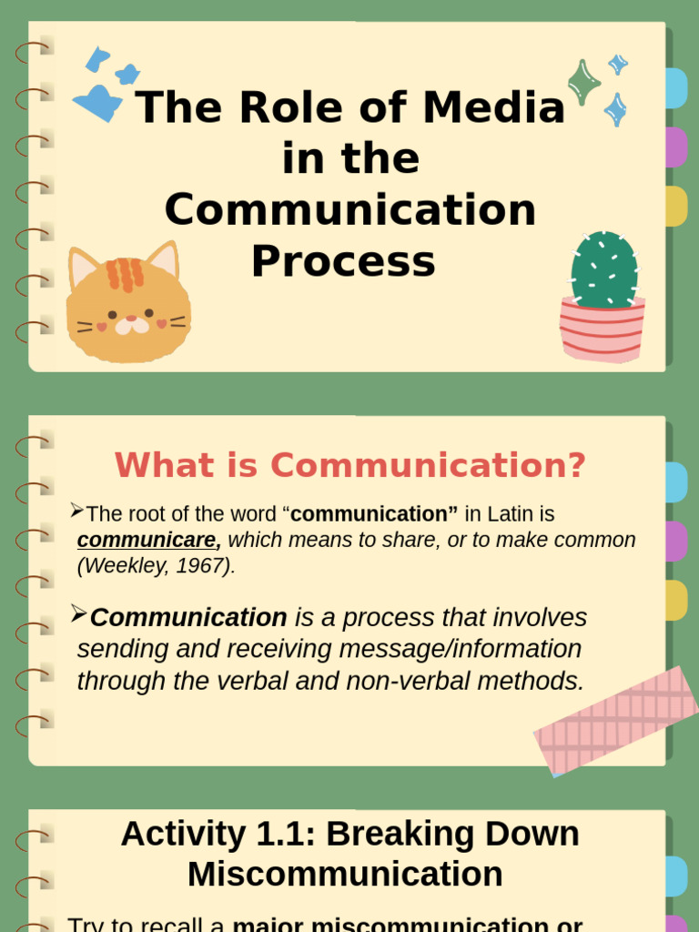 Understanding Media's Role in Communication | PDF | Communication ...