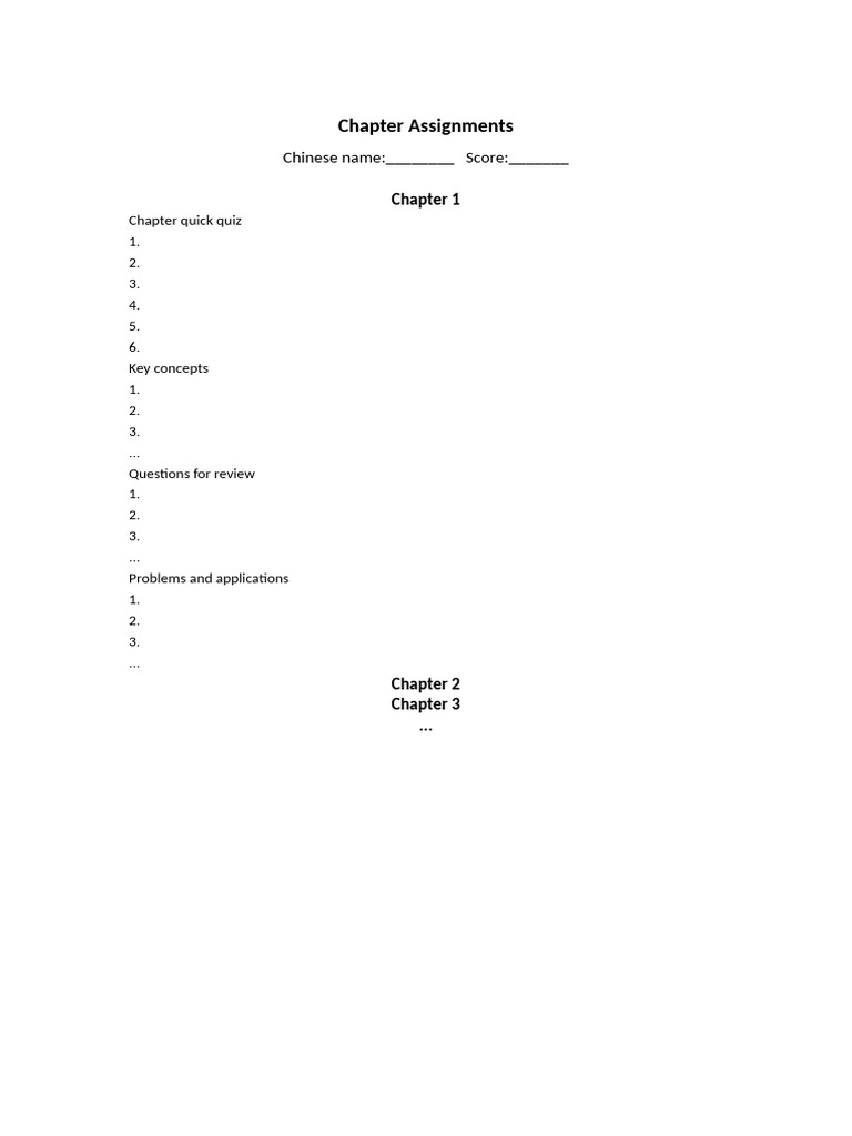 Chapter Assignments-Your Chinese Name | PDF