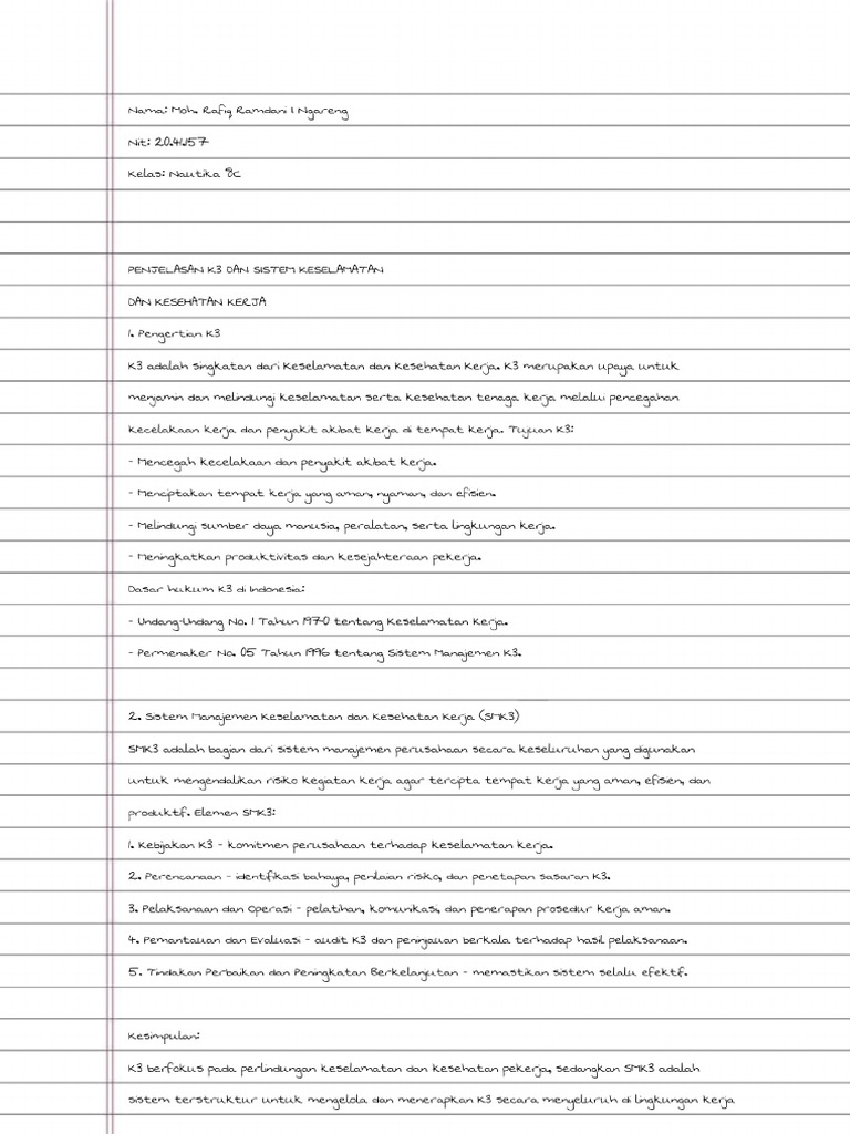 Moh. Rafiq Ramdani I Ngareng_20.41.157_Nautika 8 Charlie | PDF