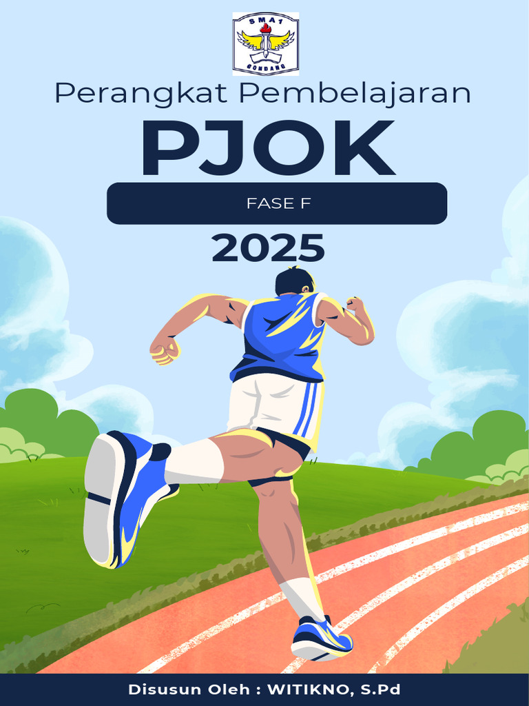 Hijau Ilustrasi Sampul Buku Modul Pembelajaran PJOK | PDF