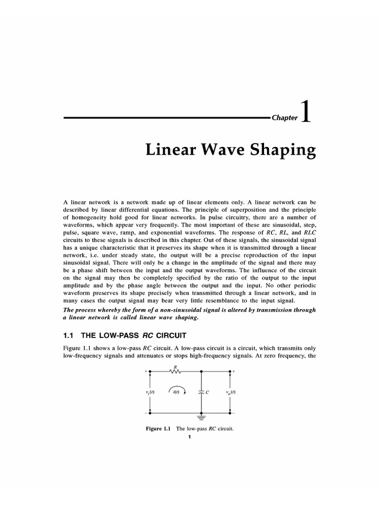 Linear Wave Shaping | PDF