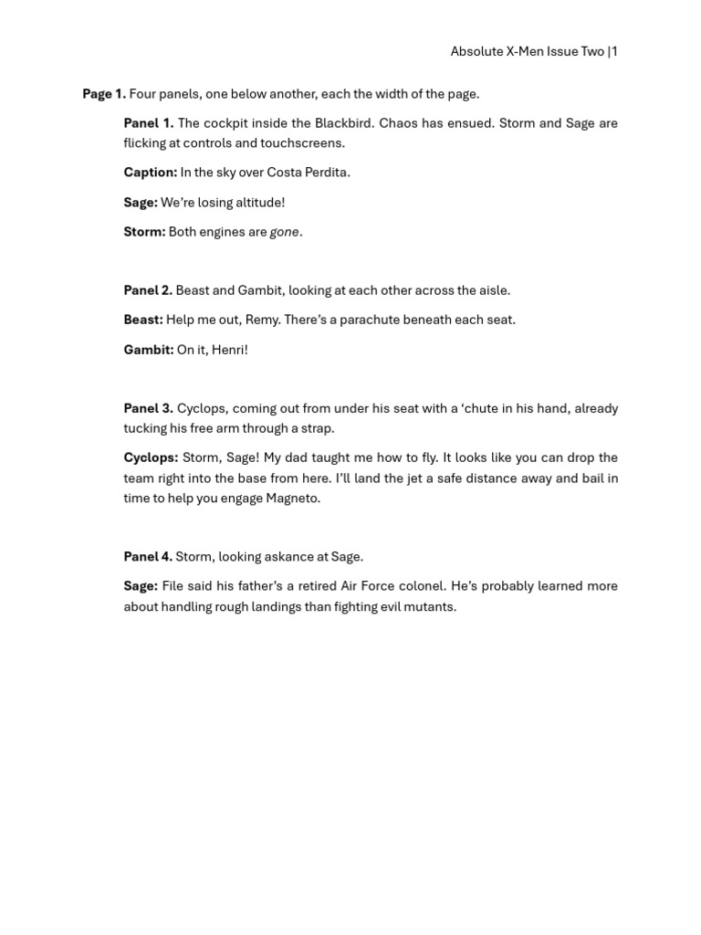 Absolute X-Men Issue Two Summary | PDF