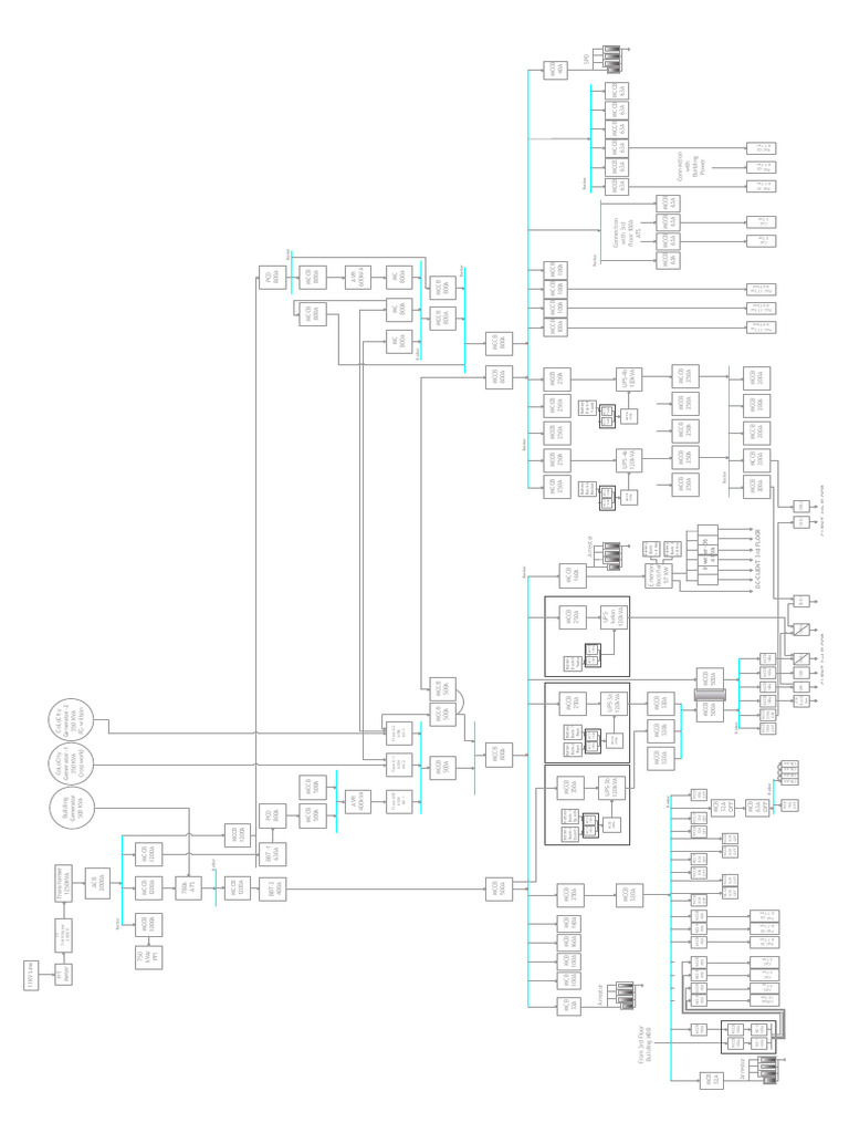 Block Diagram of 3rd & 4th Floor Power Connection | PDF | Electricity