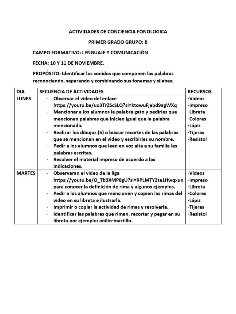 1°b Cuadernillo 10 y 11 de Noviembre | PDF