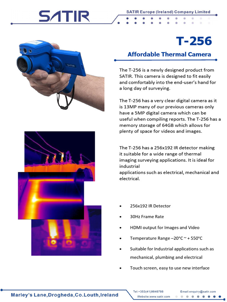 Satir t256 Affordable Thermal Imager Spec | PDF | Thermography | Field ...