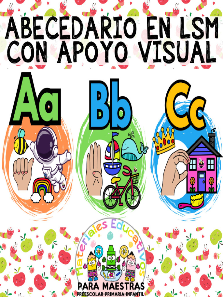 Abecedario en LSM Recopilado Por Materiales Educativos para Maestras | PDF