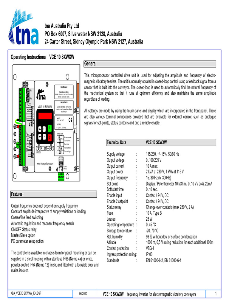 (TNA) Vce-10 Manual | PDF