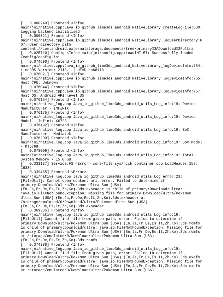 Lime3ds Log | PDF | Computer Architecture | Computing
