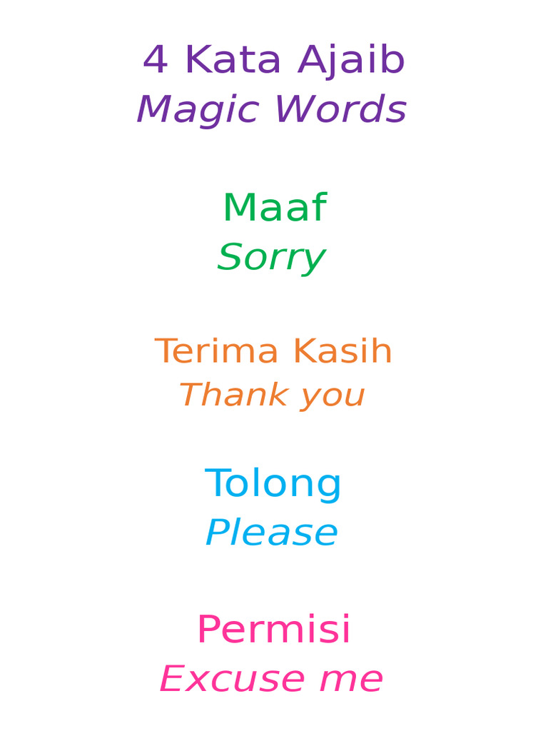 4 Kata Ajaib | PDF