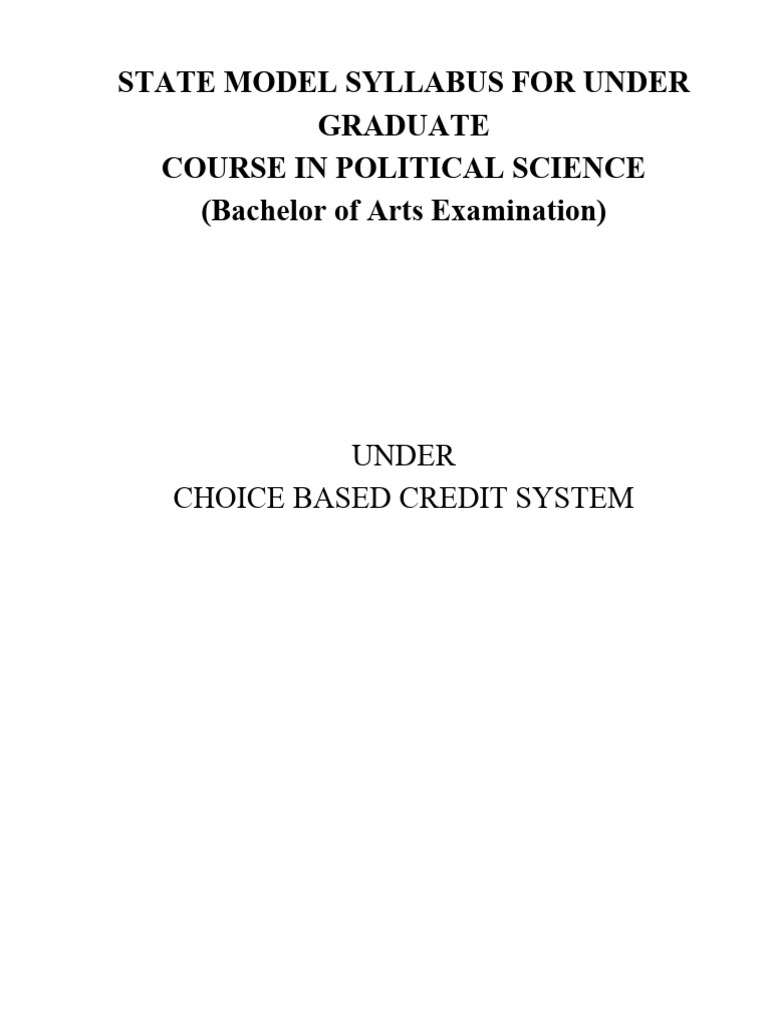 Syllabus BA Political Science Hons and Pass | PDF | Political ...