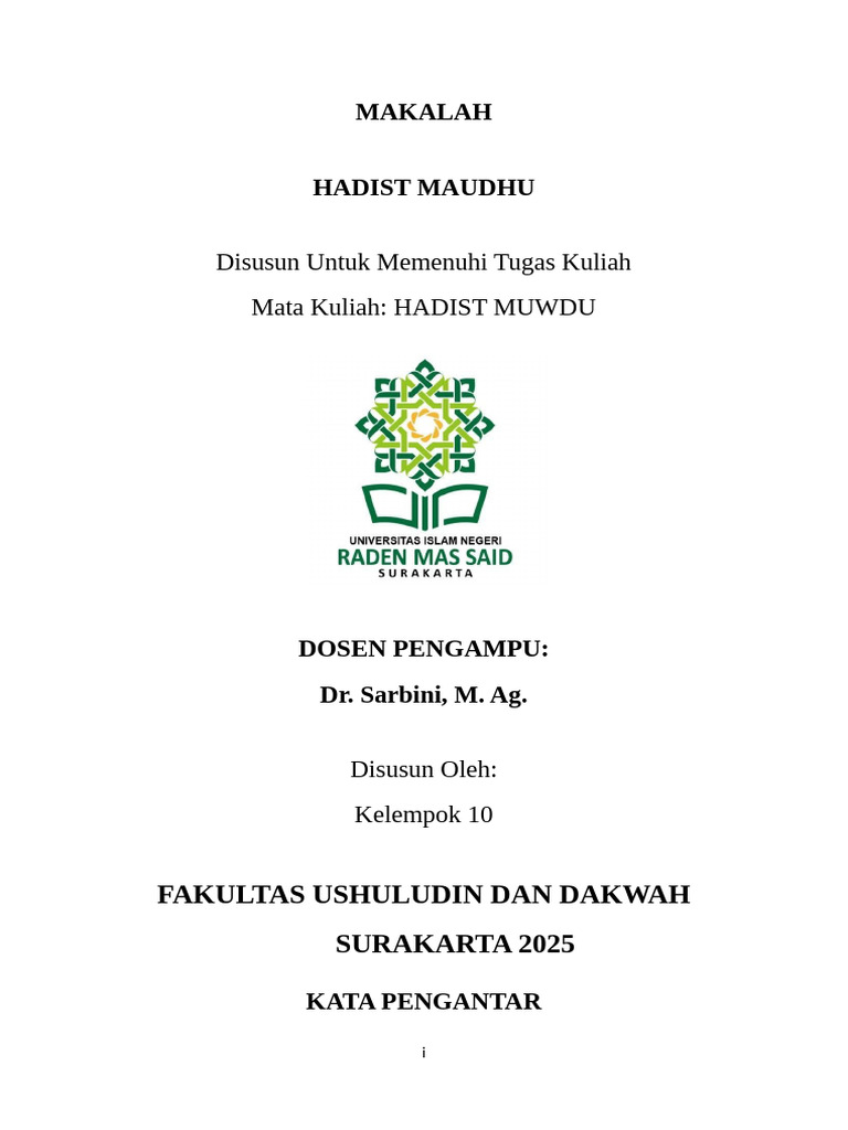 Memahami Hadist Maudhu dan Karakteristiknya | PDF