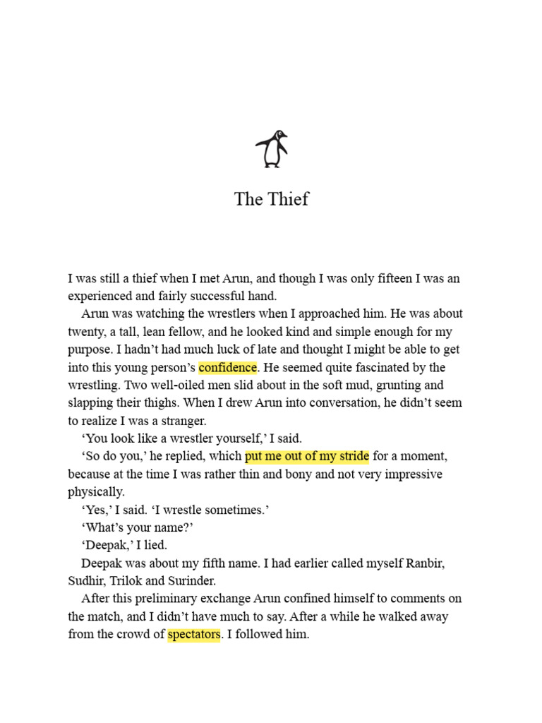 Ruskin Bond - The Thief | PDF