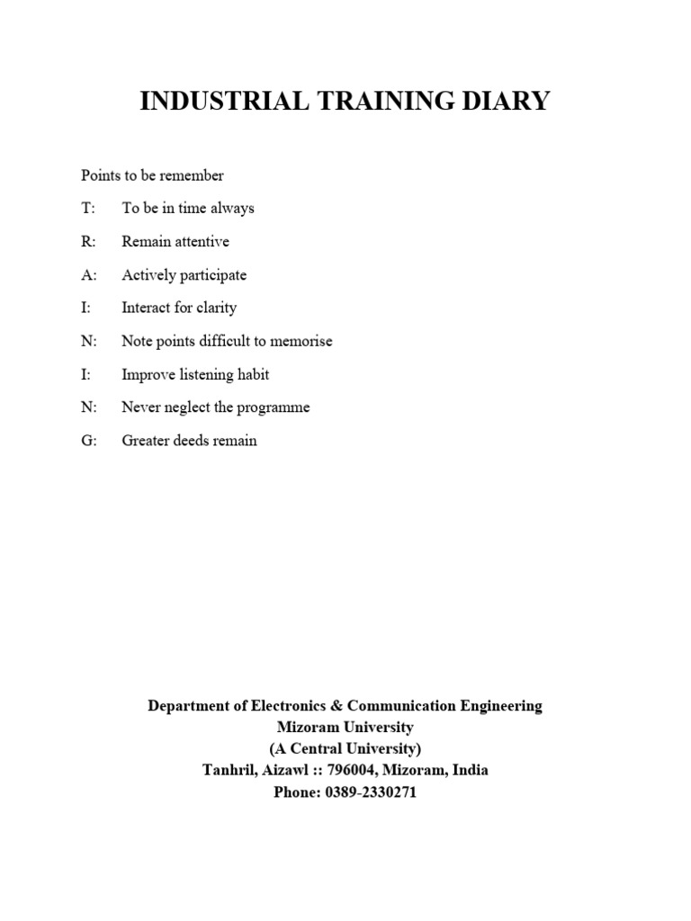 Industrial Training Diary Mzu | PDF | Chess Openings | Chess