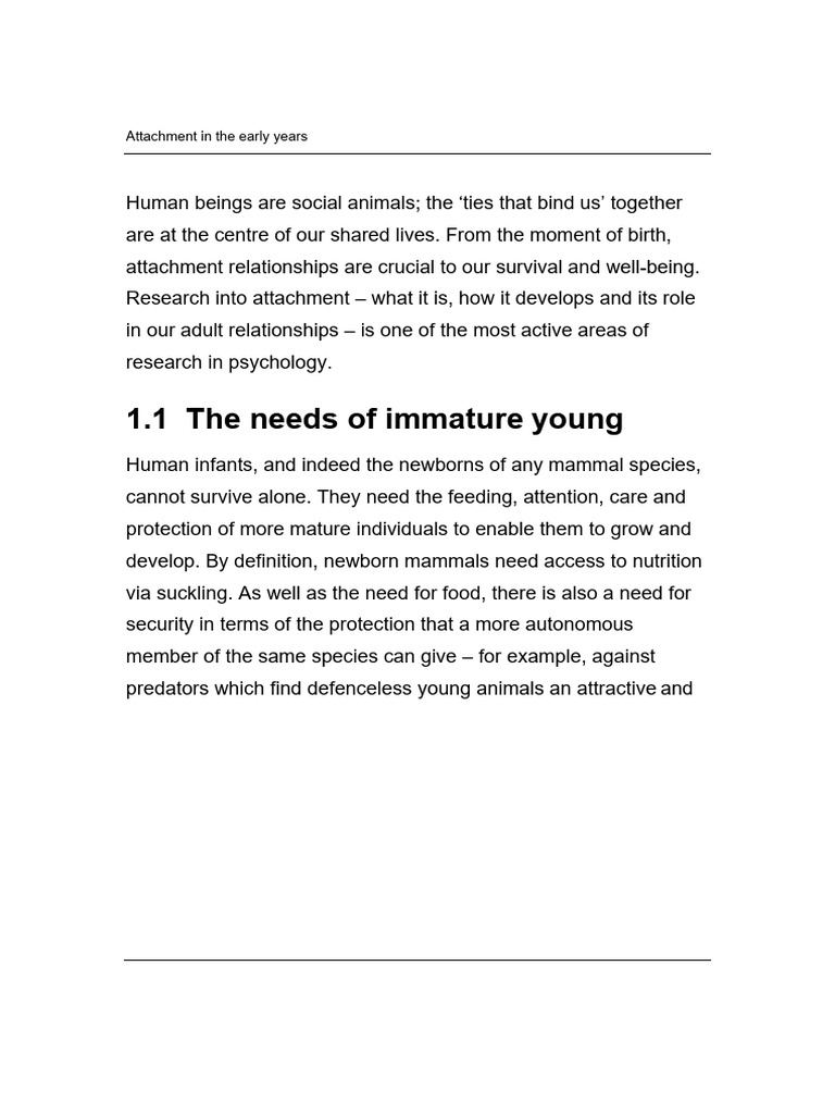 Understanding Early Attachment in Humans | PDF | Ethology | Attachment ...