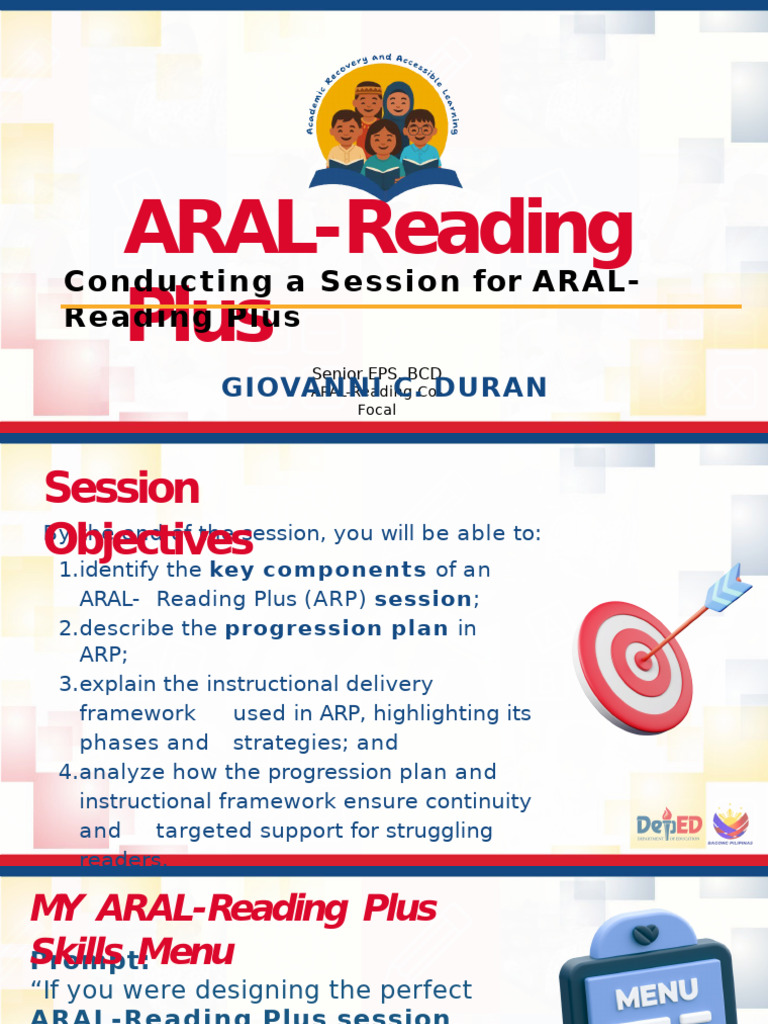 3.C ARAL Reading Plus Progression Plan and IDF BRIDGE Framework | PDF ...
