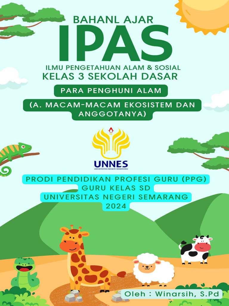 Sampul Buku Modul Ajar IPAS Hijau Ilustratif - Compressed | PDF