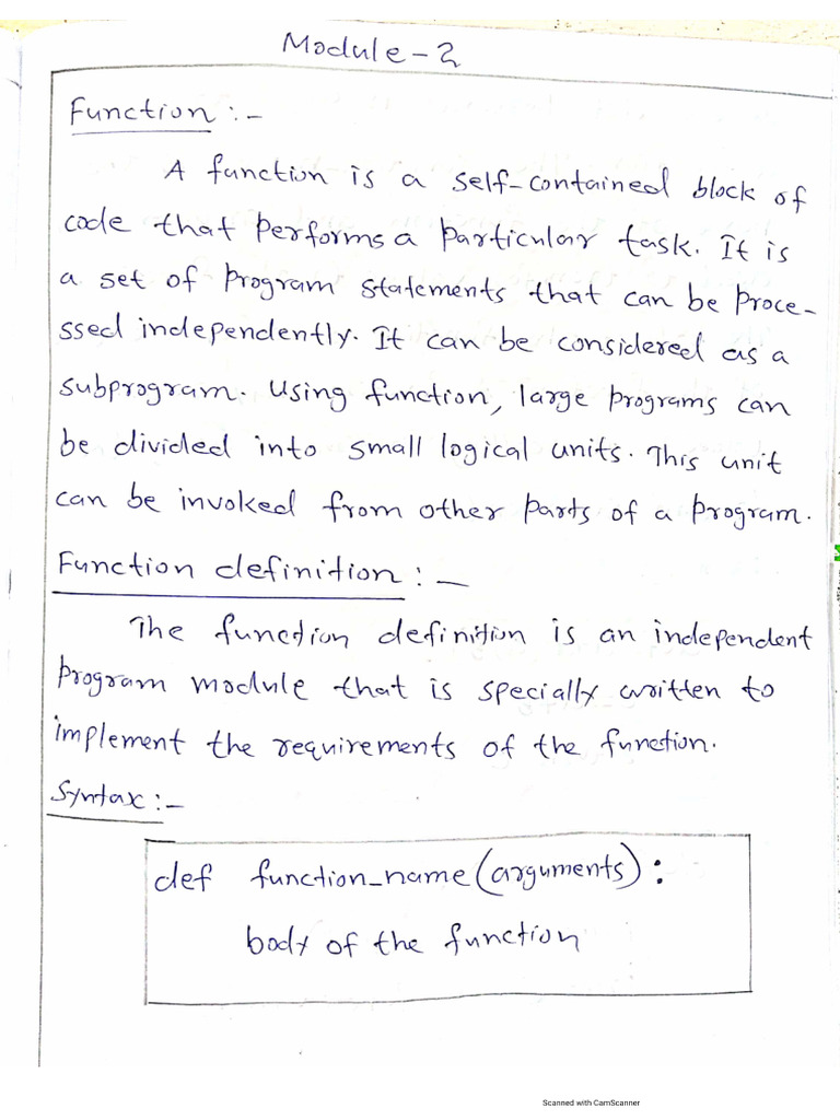 Python Unit 2 Note 001 | PDF