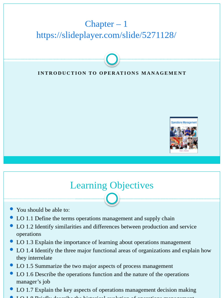 CH - 1 Introduction To Operations Management 12ed | PDF | Operations ...