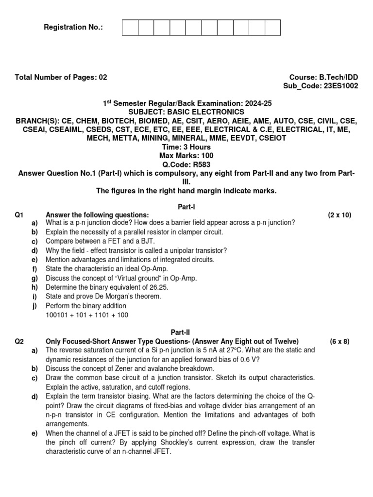 Basic Electronics | PDF | Bipolar Junction Transistor | Transistor