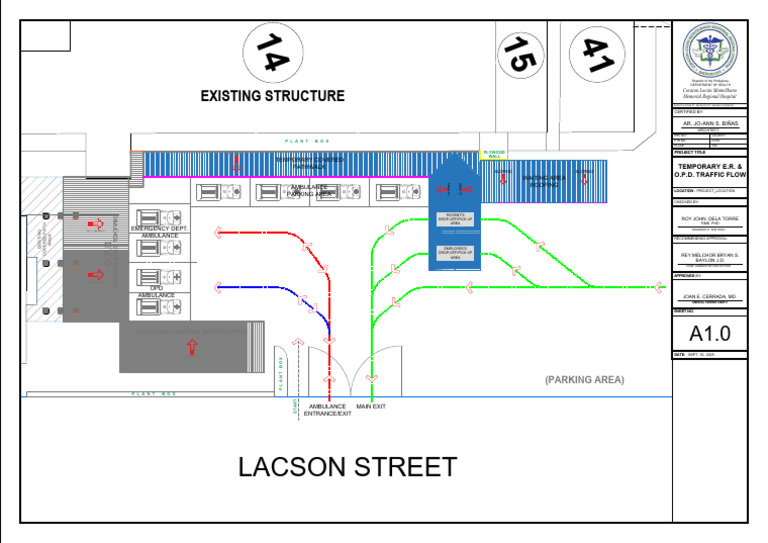Final Temporary E.r.& OPD Waiting Area Plans TRAFFIC FLOW 2 | PDF