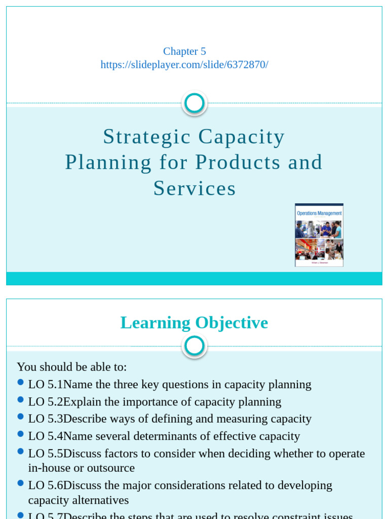 Ch - 5 Strategic Capacity Planning for Products and Services 12ed | PDF ...