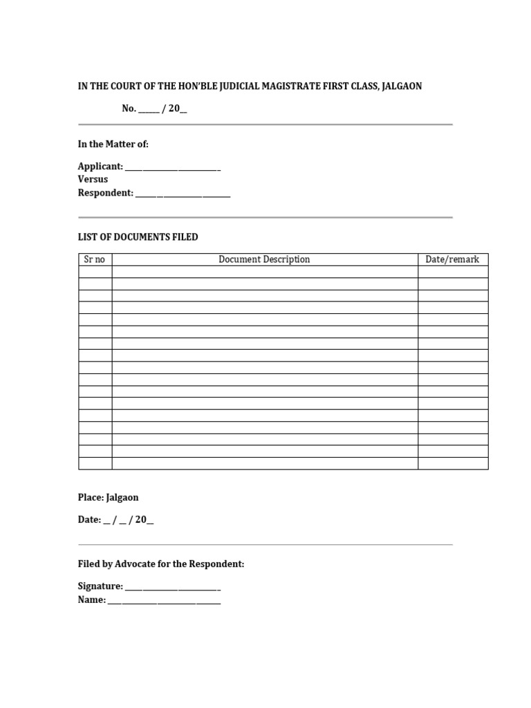 List Form | PDF