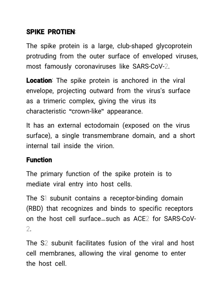 Spike Protien-Wps Office | PDF