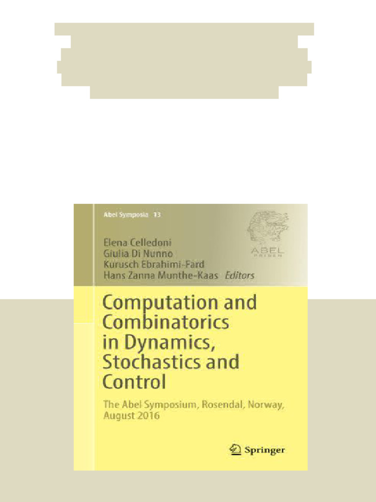 (Ebook) Computation and Combinatorics in Dynamics, Stochastics and ...