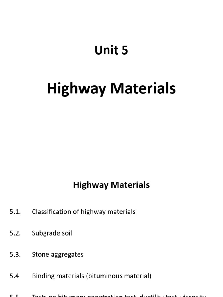 Highway Materials and Testing Methods | PDF | Construction Aggregate ...