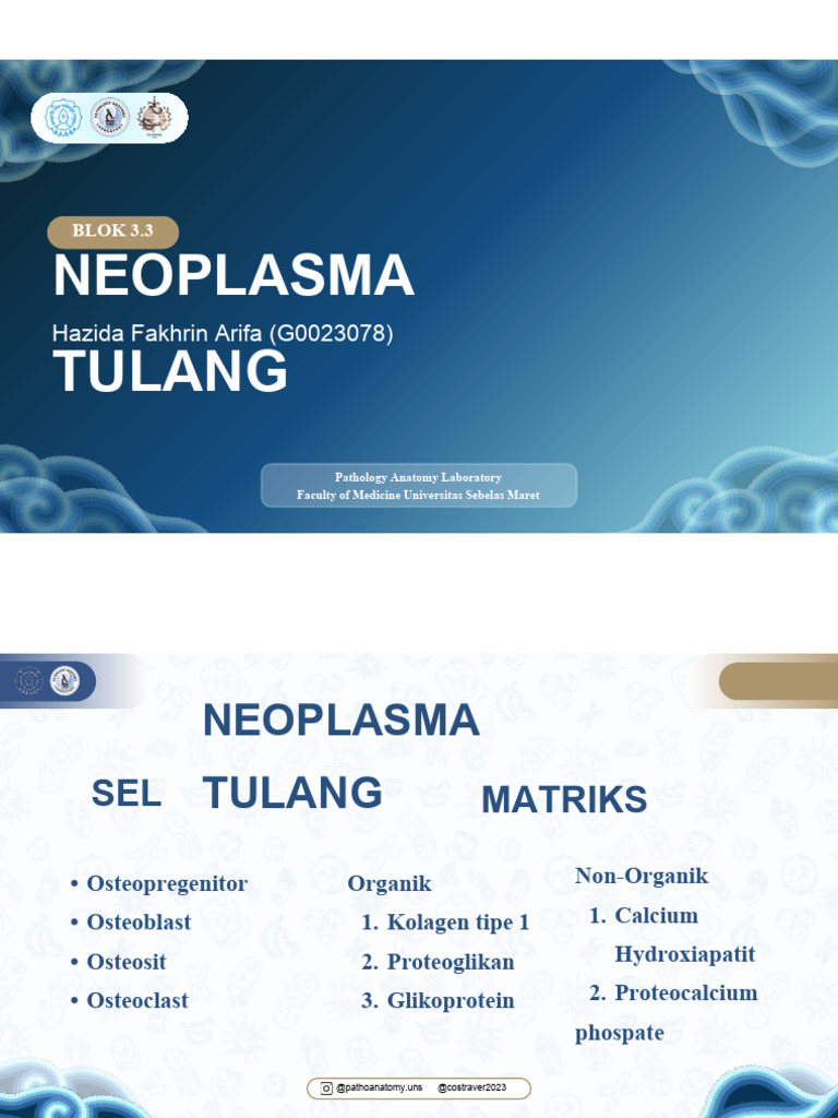 Neoplasma Tulang: Jenis dan Karakteristik | PDF