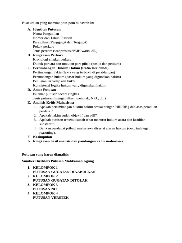 Tugas Project Hukum Acara Perdata | PDF