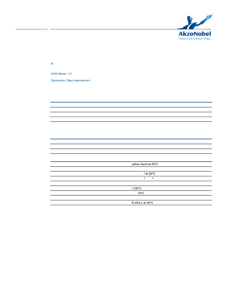 Duomeen OV Special Specifications | PDF | Chemistry