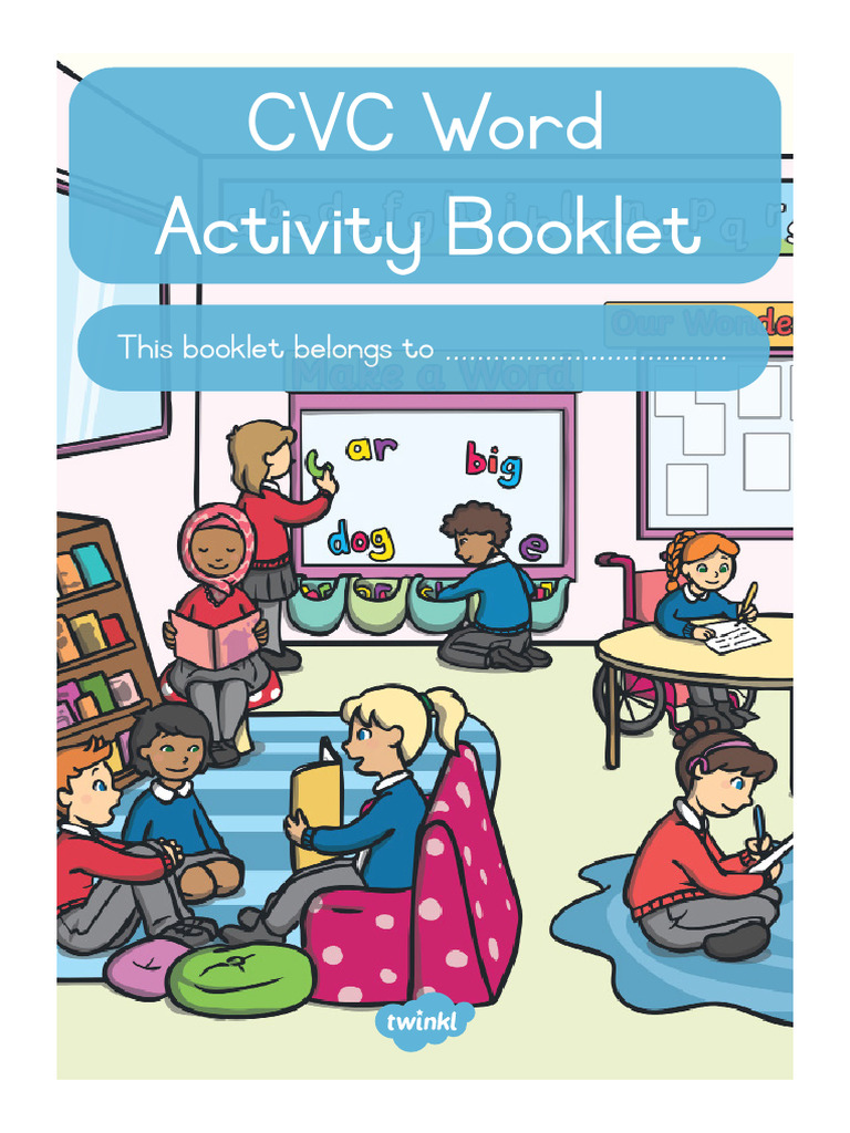T L 9060n CVC Word Activity Booklet Grade 1 Font | PDF