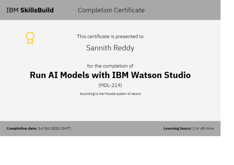 Completion Certificate - SkillsBuild | PDF