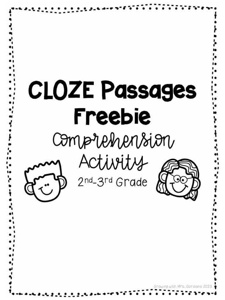 CLOZEReadingPassagesMAZEReadingComprehensionPracticeFreebie2nd3rd-1 | PDF